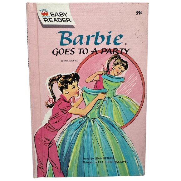Wonder Books | Toys | Barbie Goes To A Party Easy Reader Vtg 964 Wonder Books Jean Bethell C ...